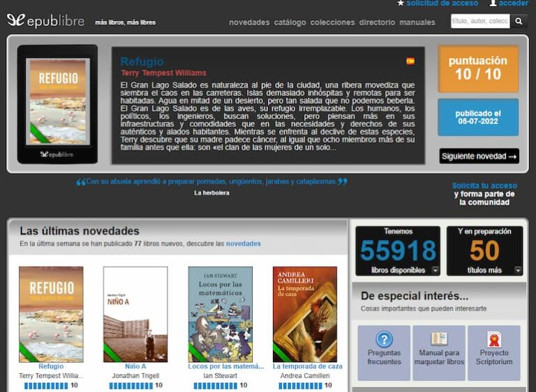 Descargar libros gratis en PDF, ePub o eBook: 16 mejores páginas web